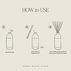 Sweet Water Decor Christmas Amber Reed Diffuser Set | Apple Cider, Cinnamon, Fresh Cut Christmas Tree, Cookies Scented Diffusers for Home | Christmas Gift | Air Freshener | Essential Oils | Home Décor