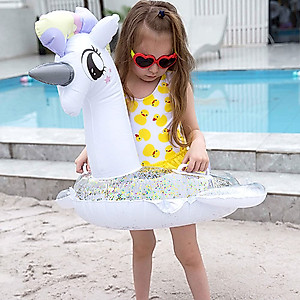 CICITOYWO Toddler Pool Floats, Kids Inflatable Float Raft with Handle, Water Swim Beach Floaties Toys Party Supplies, Baby Swimming Ring for 2-8 Years Old Kid