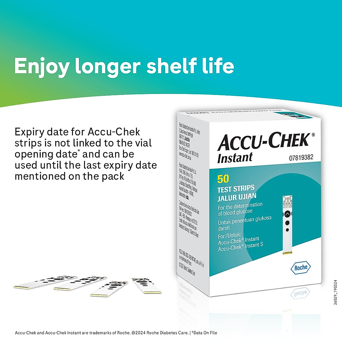 Accu-Chek Instant S Glucometer with Free Test Strips, 10 Count (White)