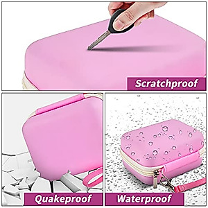 Carrying & Protective Case for Digital Camera, AbergBest 21 Mega Pixels 2.7" LCD Rechargeable HD/Kodak Pixpro/Canon PowerShot ELPH 180/190 / Sony DSCW800 / DSCW830 Cameras for Travel-Pink