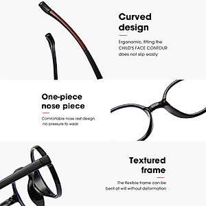 UBUJI Kids Blue Light Blocking Glasses - Anti Bluelight Glasses for Kids Age 3-12, Non Prescription Blue Light Gaming Glasses for Kids Girls Boys - Pink