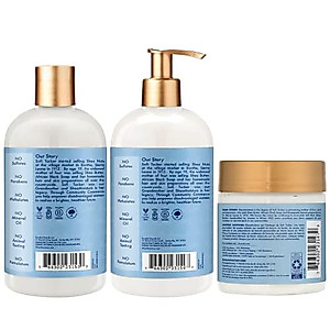 Shea Moisture Shampoo and Conditioner Set 13 Fl Oz Ea Bundled with Protein Power Treatment 8 Fl Oz. Manuka Honey & Yogurt Hydrate + Repair Hair, Vitamin C, Sulfate Free & Hair Color Safe 