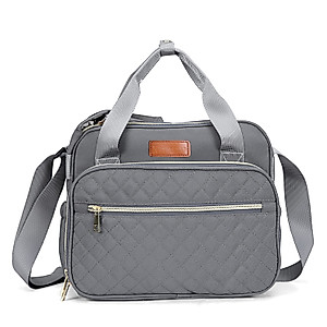 TRENDPLAY Mini Diaper Bag Baby Nappy Nursery Bag - Travel&Outdoor Organizer, Stroller Bag Multi-Function Maternity Bag for Mom Daddy, Gray