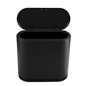 NAILPOWDER Double Layers Destop Trashbin Garbage Can Waste Classification for Office and Home Use Black