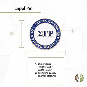 Sigma Gamma Rho Lapel Pin Sorority Enamel Greek Letter Formal Wear Blazer Jacket (Lapel Pin - Design D)