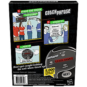 Hasbro Gaming Catch Phrase Game, Handheld Electronic Games, Ages 12 and Up