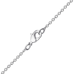 DC Comics Wonder Woman Multi Color Crystal Logo Pendant, Stainless Steel Necklace, 18"