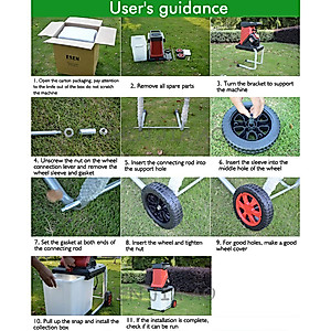 Yrainy Electric Wood Chipper Shredder, 2500W Garden Branch Crushers, High Power Crusher, Electric Tree Branch Crusher, Garden Tool