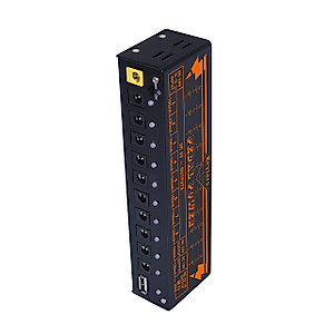 Keytars PW-01 Guitar Pedal Power Supply 10 Isolated DC Output for 9V12V18V Guitar Bass Effect Pedals with USB Charging Port for iPhone iPad Tablet, KTS-PW1