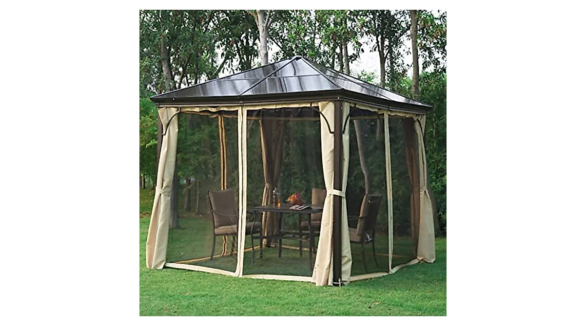 RUIZE 10' x 10' Aluminum Gazebo for Outdoor Living