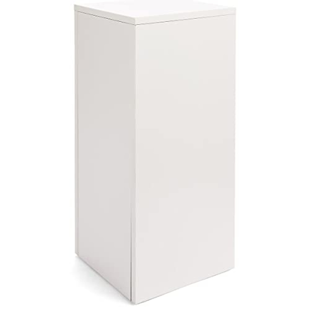 Displays2go, Gallery Display Column, Laminated Particle Board and Melamine Construction – White Laminate Finish (WDCUBEWHT2)