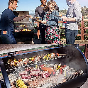 Z GRILLS ZPG-550B 2022 Upgrade Wood Pellet Grill & Smoker 8 in 1 BBQ Auto Temperature Control, Cooking Area, 550 sq in Black