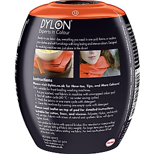 Dylon Washing Machine Fabric Dye Pod for Clothes & Soft Furnishings, Fresh Orange