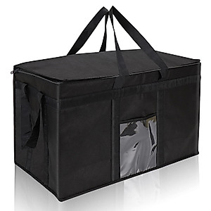 ECOSHIRE Large Insulated Cooler Bags, Reusable Food Warmer Delivery Bags for Hot and Cold, Collapsible Large Capacity and Durable, Suitable for Uber Eats, Doordash, Travel (XXXL)