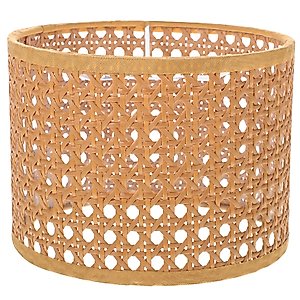 NUOBESTY Woven Rattan Lamp Shade Baskets Country Cottage Table Lamp Cover Wicker Lampshade Replacement for Floor Lamp Chandelier Pendant Light Home Decor, Random Color, 16x16cm, 19ZX2069MFUB, Brown