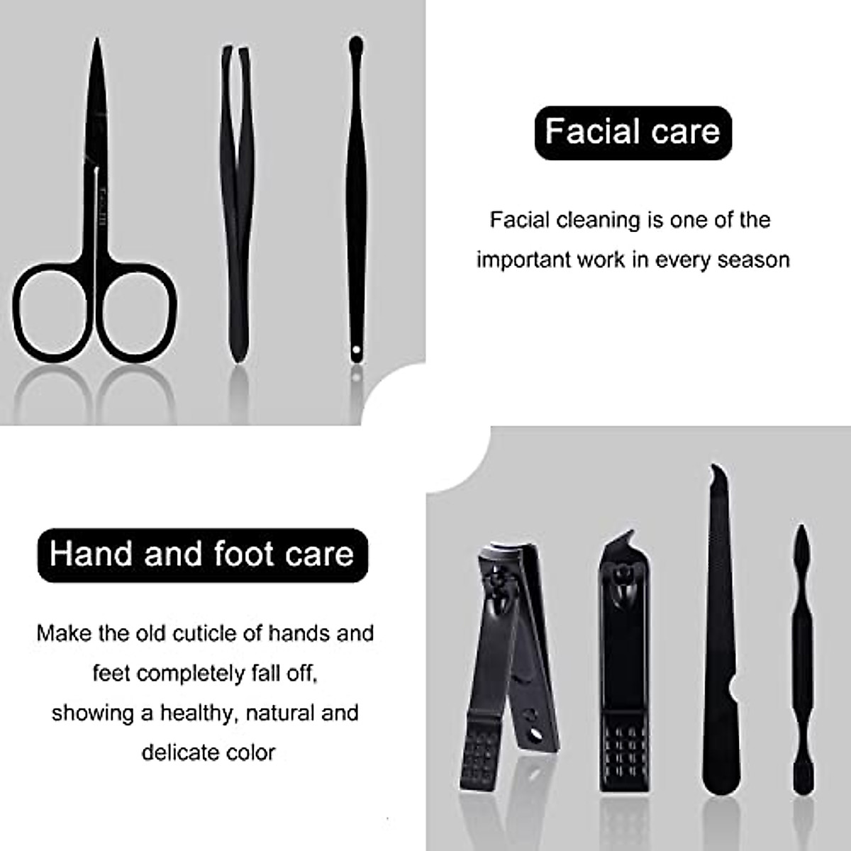YADADA Manicure Set Nail Clippers Pedicure Kit -7 Pieces Stainless Steel Manicure Kit, Professional Grooming Kits, Nail Care Tools with Luxurious Travel Case(acrylic nail kit)