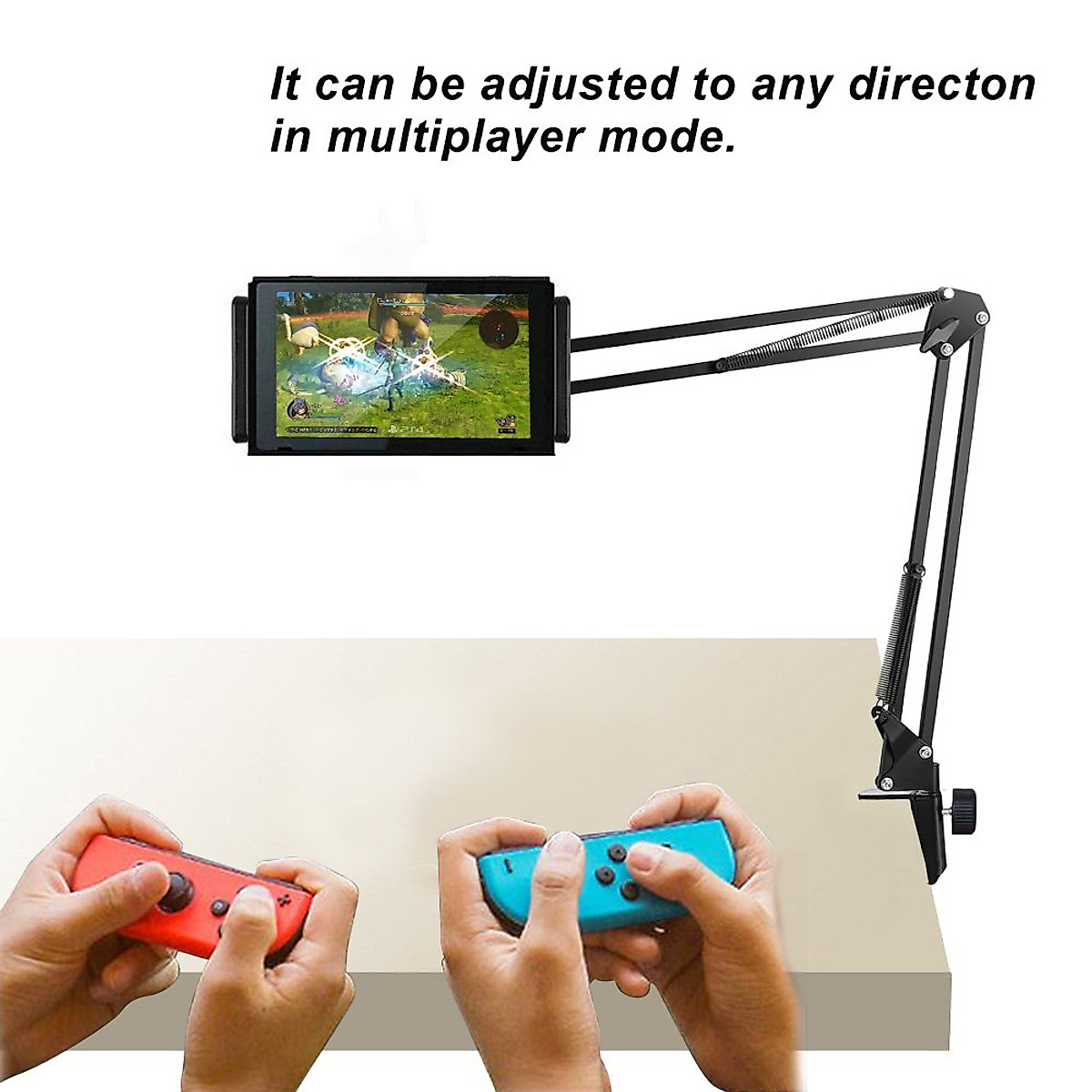 Tablet Arm Mount Stand Holder, Nintendo Switch Stand with Sturdy Aluminum Arm for iPad,iPad air,iphoneX,iphone 8/7,Samsung Galaxy