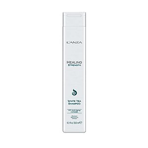 L'ANZA Healing Strength White Tea Shampoo, Shampoo For Dry, Damaged Hair, Boosts Shine, Strengthens, Protects and Restores Weak, Fragile, and Aged Hair Against Split Ends & Frizz Control (10.1 Fl Oz)