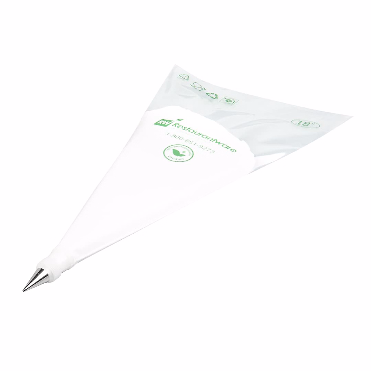 Restaurantware Pastry Tek Leaf Icing Tip 1 Reusable Piping Tip - #65S Dent-Resistant Stainless Steel Decorating Cake Tip Dishwasher-Safe Decorate Cupcakes Cakes or Cookies