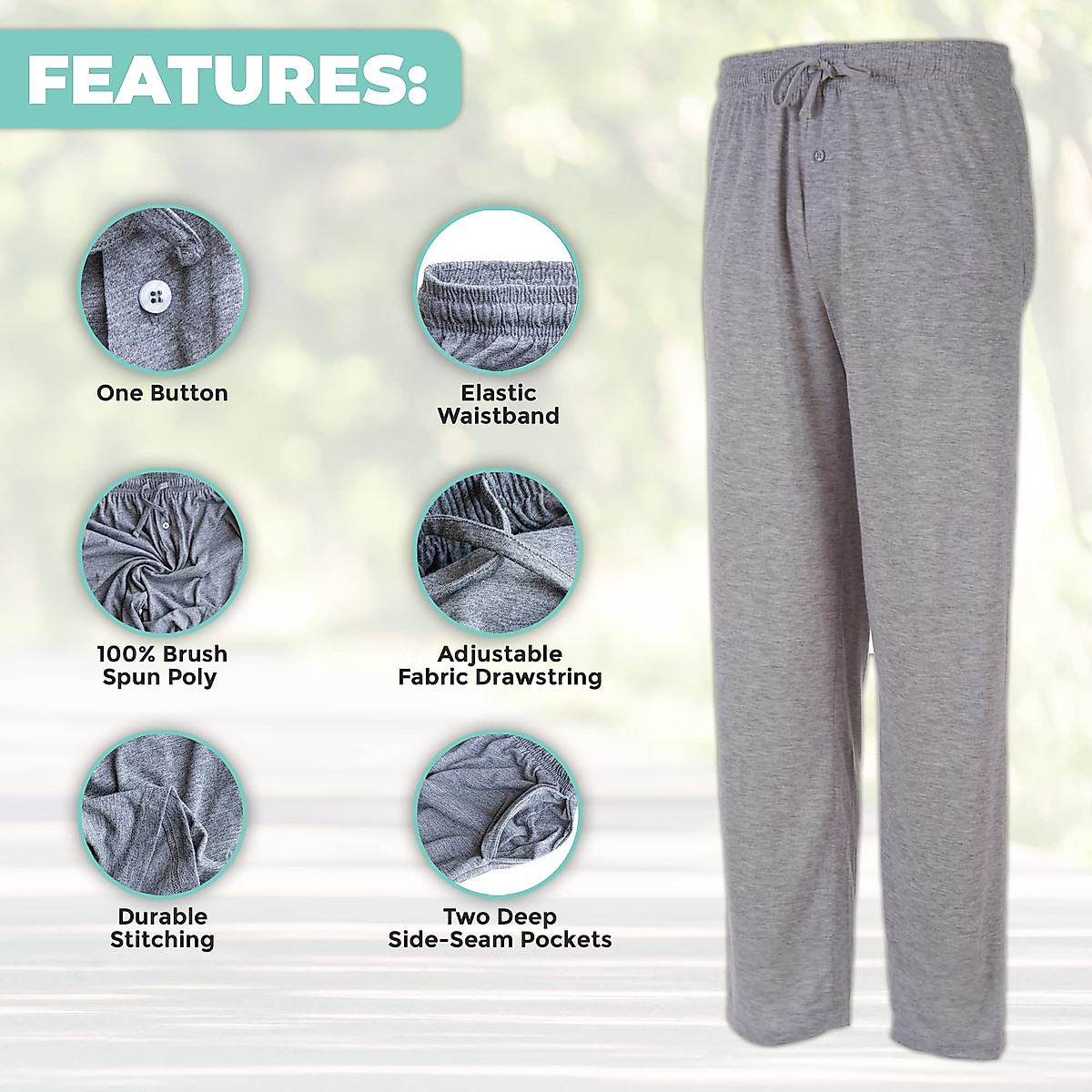 DARESAY Mens Lounge Pants With Pockets - Mens Pajama Pants - Lounge Pants Men, Up to 3XL Pack Of 3