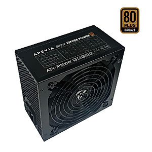 Apevia ATX-JP800W Jupiter 800W 80 Plus Bronze Certified Active PFC ATX Gaming Power Supply, Supports Dual/Quad Core CPUs, SLI/Crossfire/Haswell, 3 Year Warranty