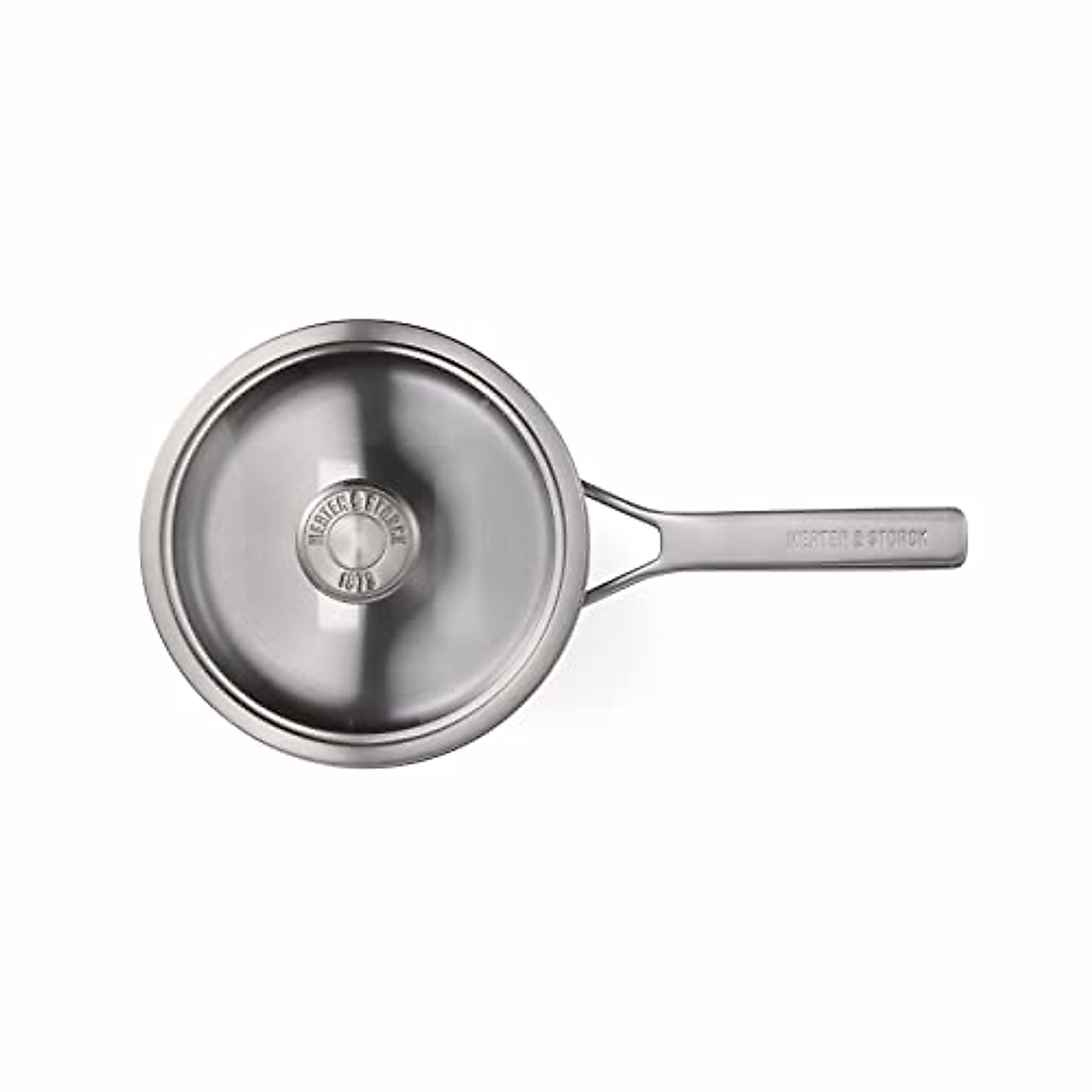 Merten & Storck Tri-Ply Stainless Steel 1.5QT Saucepan Pot with Lid, Professional Cooking, Multi Clad, Measurement Markings, Drip-Free Pouring Edges,Durable Glass Lid, Induction,Oven & Dishwasher Safe