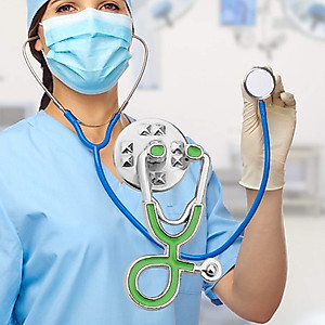 Nurse Stethoscope Enamel Pin Medical Doctor Nurse Stethoscope Brooches Christmas Gift (Pink-s)