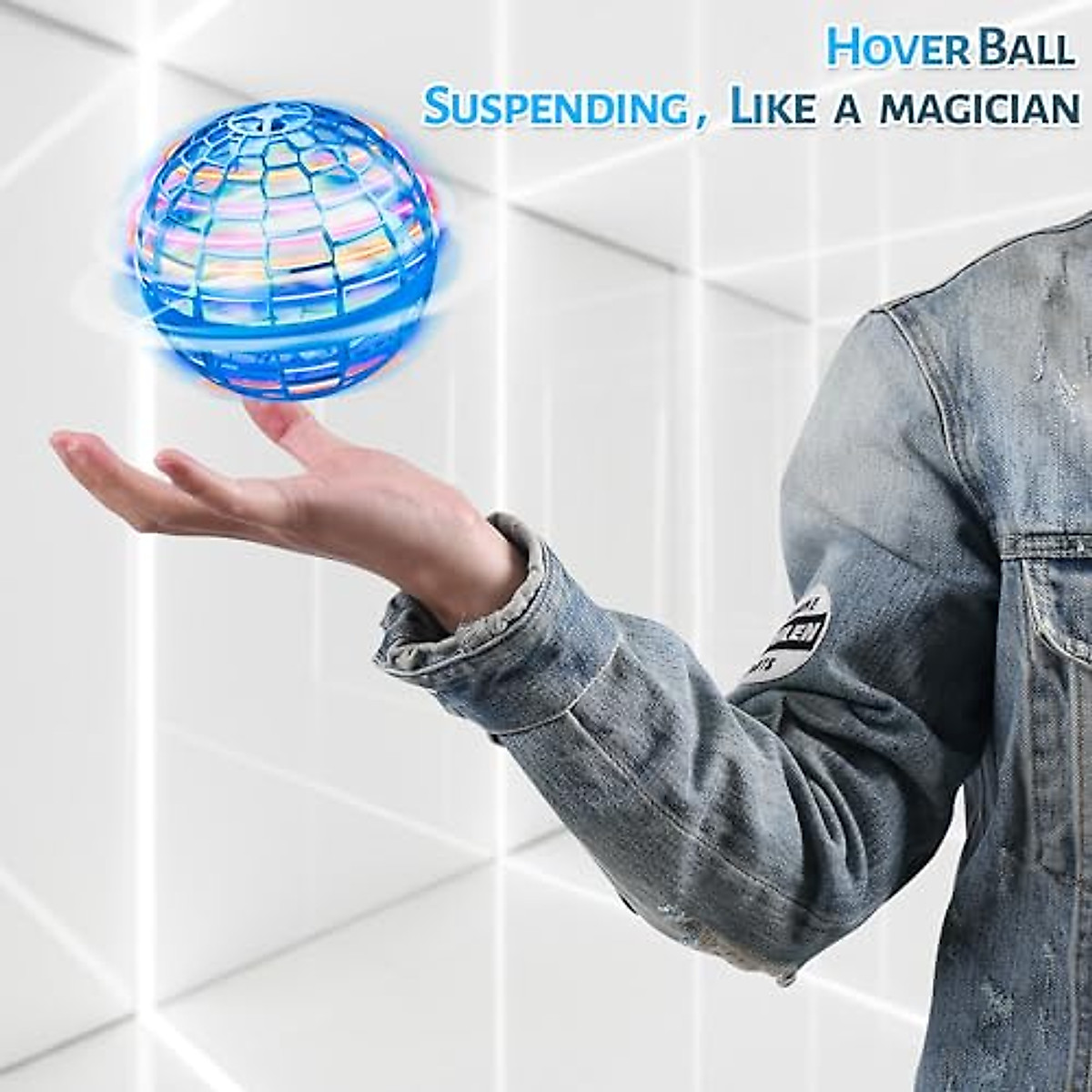 Beavo Boomerang Ball: Hover Ball Toy, Blue, 6+, USB Charging, Includes USB Cable
