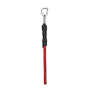 FAADBUK Wars Lover Gift Wars Darth Vader Lightsaber Keychain Wars Cosplay Gifts for Friend Family (Red with Black K-S)