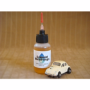 Liquid Bearings, 100%-synthetic oil for all HO scale slot cars, makes cars faster!!