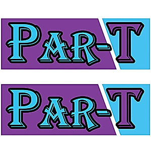 Happy Birthday Large Foil Balloon set - (6 pack) Cake, cupcake, ice cream cone, ice cream bowl, pink candy, blue candy by Par-T