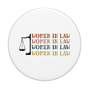 Women In Law Funny Lawyer Attorney Law School Graphic PopSockets Swappable PopGrip