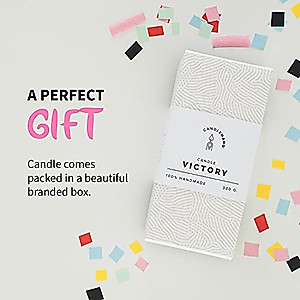 CandleHand Hand Gesture Candle Peace Sign - Big Real Hand Size 6.7 x 4.3 x 2.4 inches - Handmade Winner Statue - Birthday, Office, Housewarming Gift (Pink)