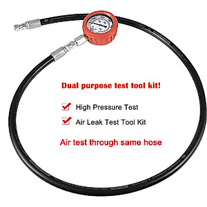 Camoo Hpop Test Tool High Pressure & Air Leak Test Gauge Tool Kit for 1994-2007 Ford 6.0L & 7.3L Powerstroke F250 F350 Dual Purpose Test Tool