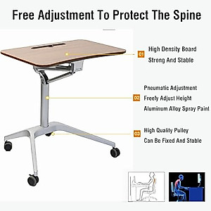 Podium Portable Pulpits Adjustable Height Lecterns Standing Desk Presentation Stand with Wheels Speaking Lectern Load 80 Kg
