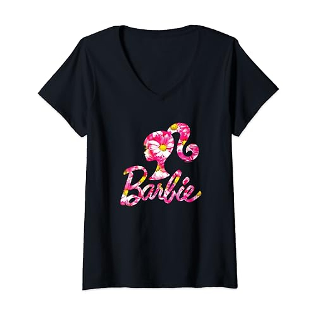 Barbie - Pink Daisy V-Neck T-Shirt