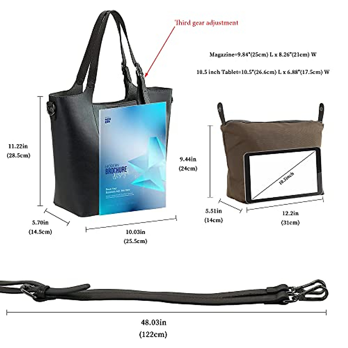 Tote Bags for Women Leather Shoulder Hand Bags Tote Handle Medium Satchel Vintage Embossing Rose (Blue)