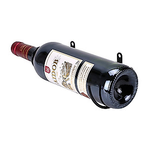 Hipiwe Pack of 6 Wall Mounted Wine Racks - Red Wine Bottle Display Holder with Screws, Metal Hanging Wine Rack Organizer for Beverages/Liquor Bottles Storage