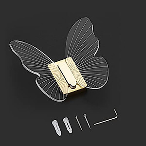 FEimaX Towel Hooks Bath Coat Robe Clothes Hook Bathroom Shower Hanger Wall Hook Holder for Kitchen Garage Hotel Closet Door Wall, Creative Butterfly Mounted Coat Hook