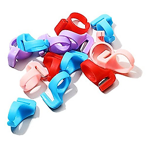 WOIWO 3 PCS Finger Thread Cutter Practical Ring Thread Cutter Ring Knife Sewing Tool Knitting Knife (Random Color )