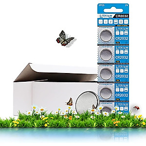 Cotchear CR2032 Lithium Batteries, 5Pack 2032 Battery 3V Lithium Battery BR2032 DL2032 ECR2032 CR 2032 for Car Remote Controls,Watch,Toys