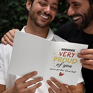 MiHowe So Proud of You Card, Congratulation Card for New Job, Good Luck Card, Achievement Card for Milestones, Promotion Card, Encouragement Card, Congrats Greeting Card,Leaving Card,Passed Exam Card