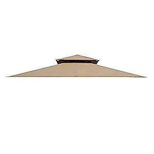 Garden Winds Replacement Canopy Top Cover for The Aldi Gardenline Grill Gazebo - Standard 350 (Will not fit Any Other Model) - Top Tier 34" x 21", Bottom Tier 96" x 60"