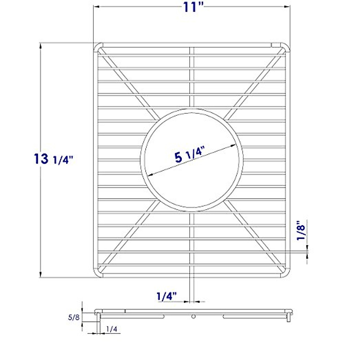 ALFI brand ABGR3618S Stainless Steel Kitchen Sink Grid for Small Side of AB3618DB. AB3618ARCH