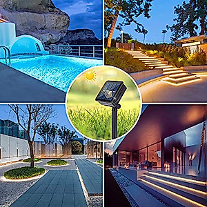Solar Lights LED Strip Outdoor String Lights Waterproof 10ft Garden Path Deck Christmas Decorative Lighting