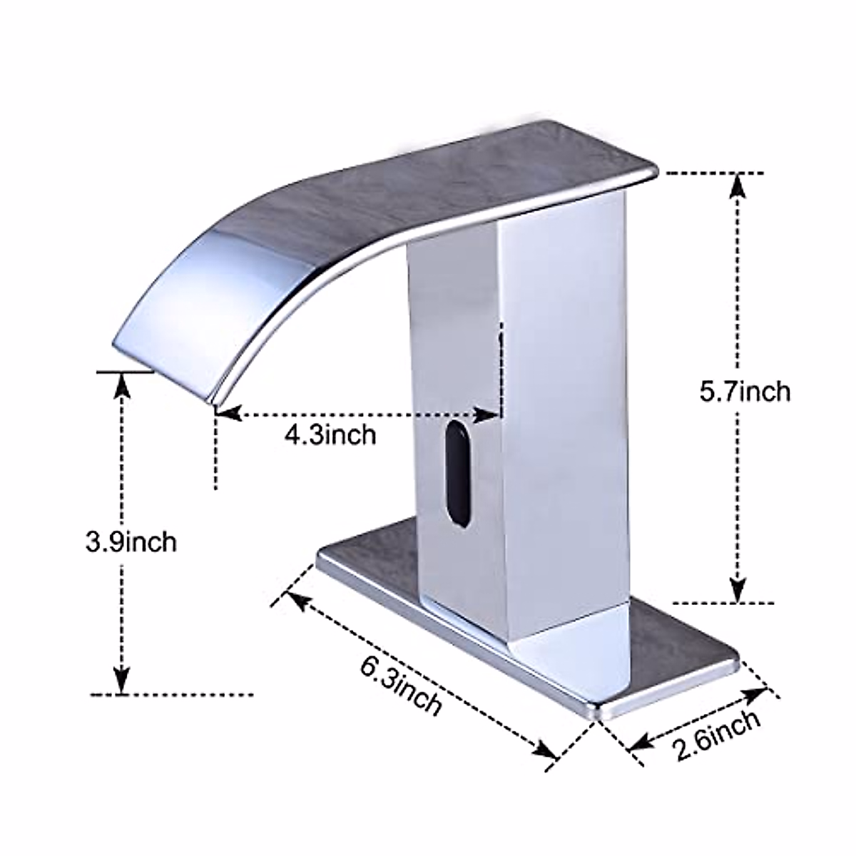 Gangang Touchless Bathroom Sink Faucet Motion Sensor Hands Free Automatic Commercial Vanity Water Faucets with Temperature Control Hot & Cold Mixing Valve Chrome