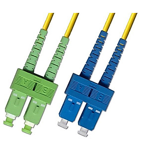 1M - Singlemode Duplex Fiber Optic Cable (9/125) - SC/APC to SC/UPC