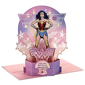 Hallmark Wonder Woman Paper Wonder Pop Up Musical Birthday Card (Plays Wonder Woman Theme)