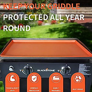 BSARTE 28 Inch Griddle Silicone Protective Mat Cover for Blackstone 28 Inch Griddle - Heavy Duty Food Grade Thicker Silicone Mat - All Season Cooking Surface Protective Cover
