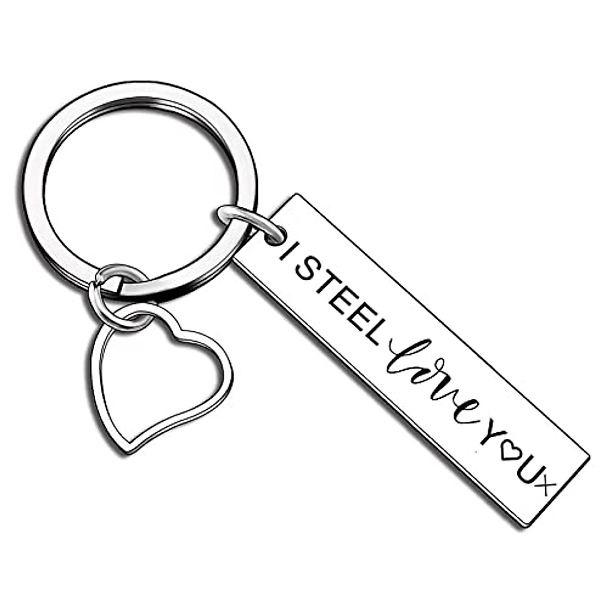 Christmas Gifts Stocking Stuffer for Women Men 11 Steel I Love You Gifts for Husband Wife Under 5 Dollars for Her Him Funny Couple Keychain for Women Men Birthday